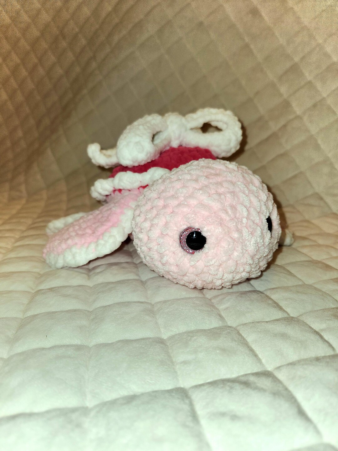 Coquette Medium Sized Turtle - Crochet Stuffed Animal, Customizable - Etsy