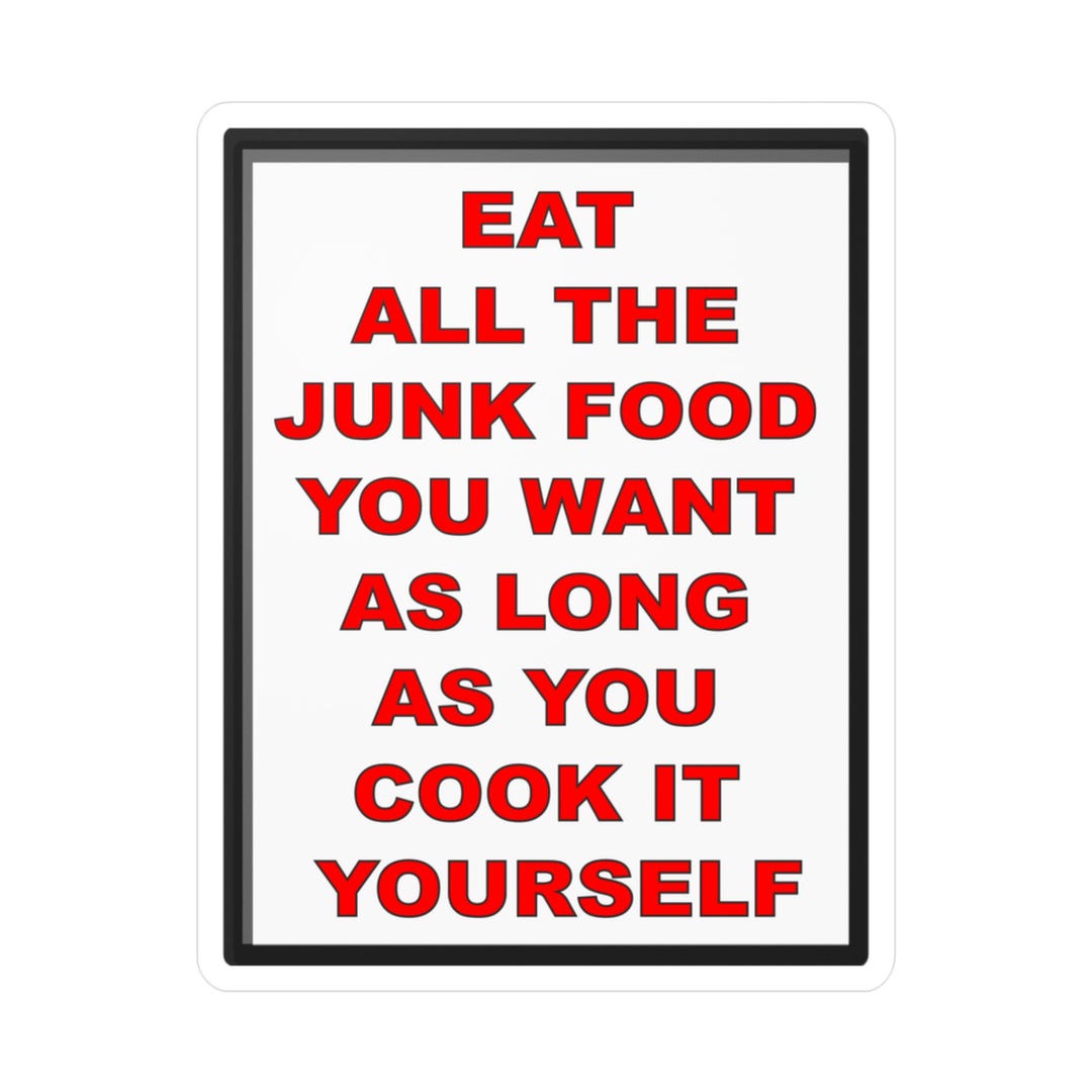 Eat All the Junk Food Vinyl Stickers - Etsy