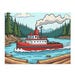 Red Tugboat Puzzle - Etsy