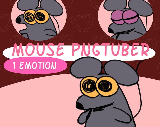 Animated Mouse Pngtuber Model: Streaming Avatar (veadotube Mini) - Etsy