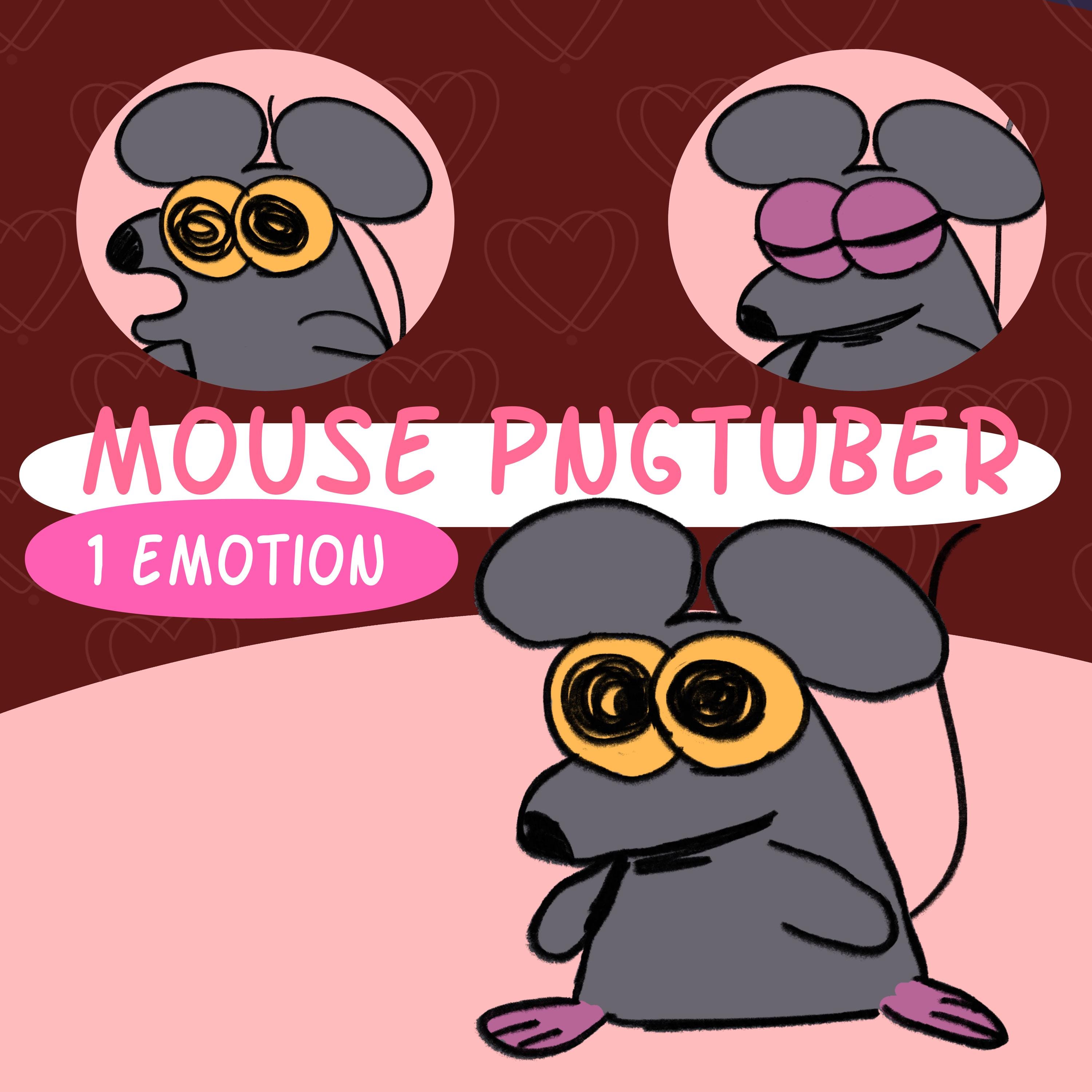 Animated Mouse Pngtuber Model: Streaming Avatar (veadotube Mini) - Etsy