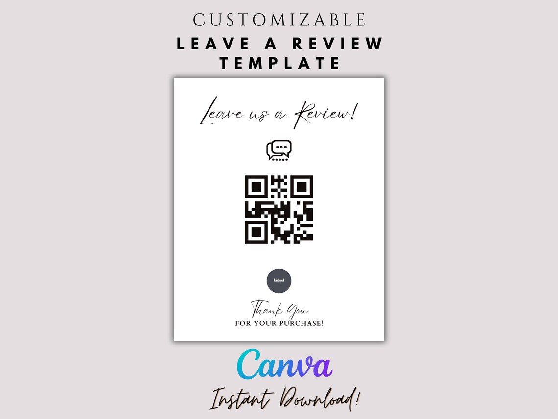 Please Leave a Review Sign, QR Code Ask for Review Stand, Leave Us a ...