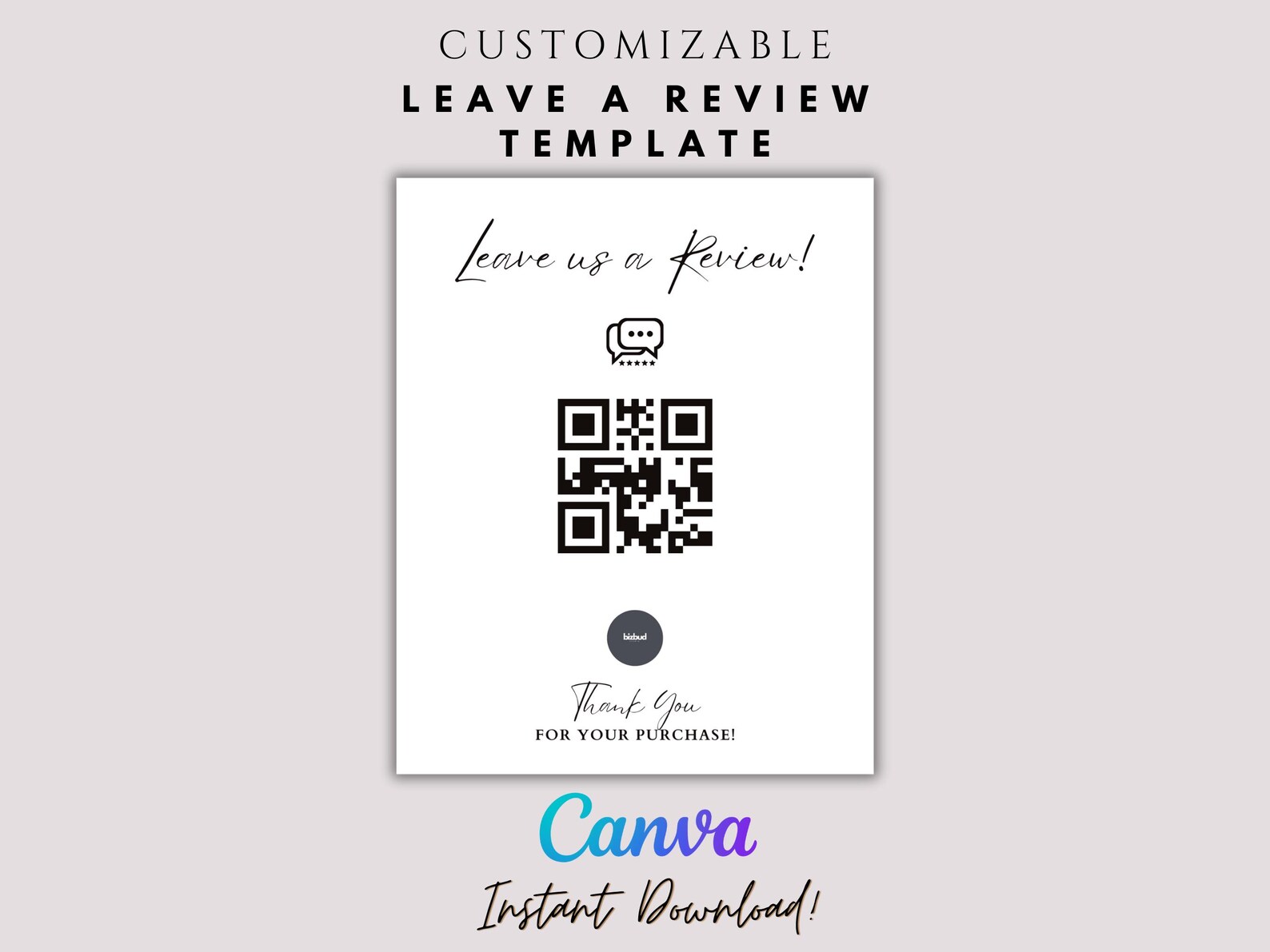 Please Leave a Review Sign, QR Code Ask for Review Stand, Leave Us a ...