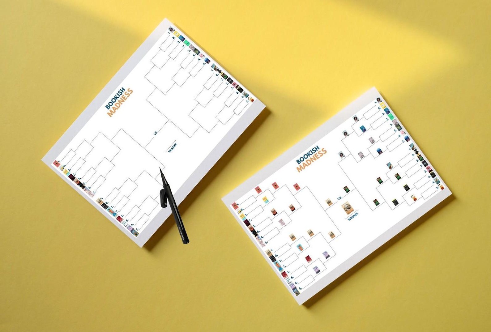 Bookish March Madness Bracket Canva Template Link, March Madness, Book ...