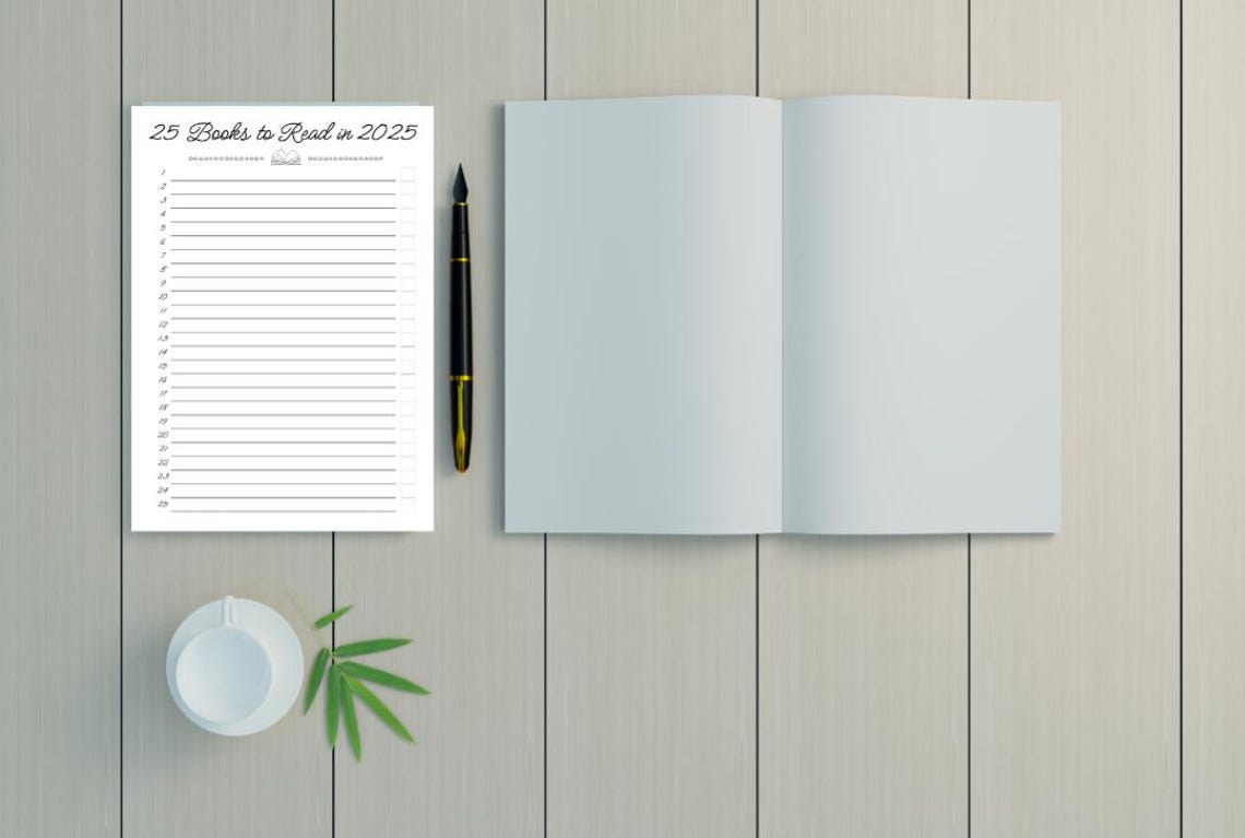 2025 Reading Challenge Printable: 25 Books to Read in 2025, Book ...
