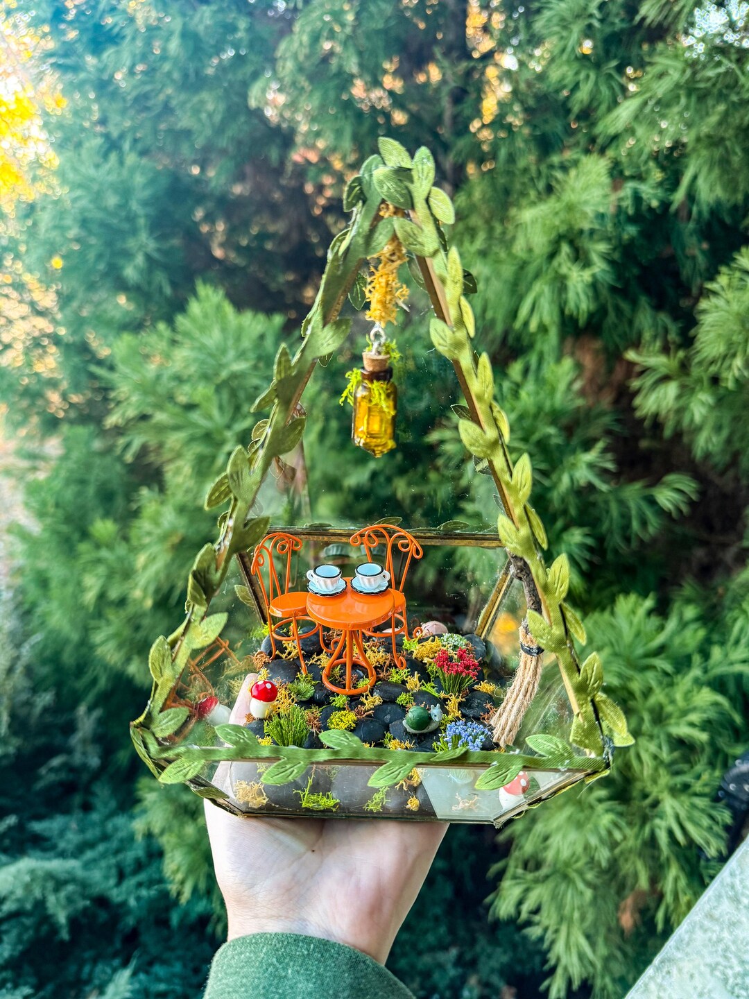 Mini Cottage Terrarium - Etsy