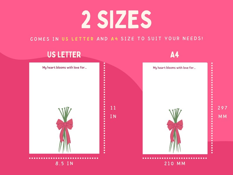 Heart Bouquet Activity, Montessori Valentine's Day Printable Heart ...