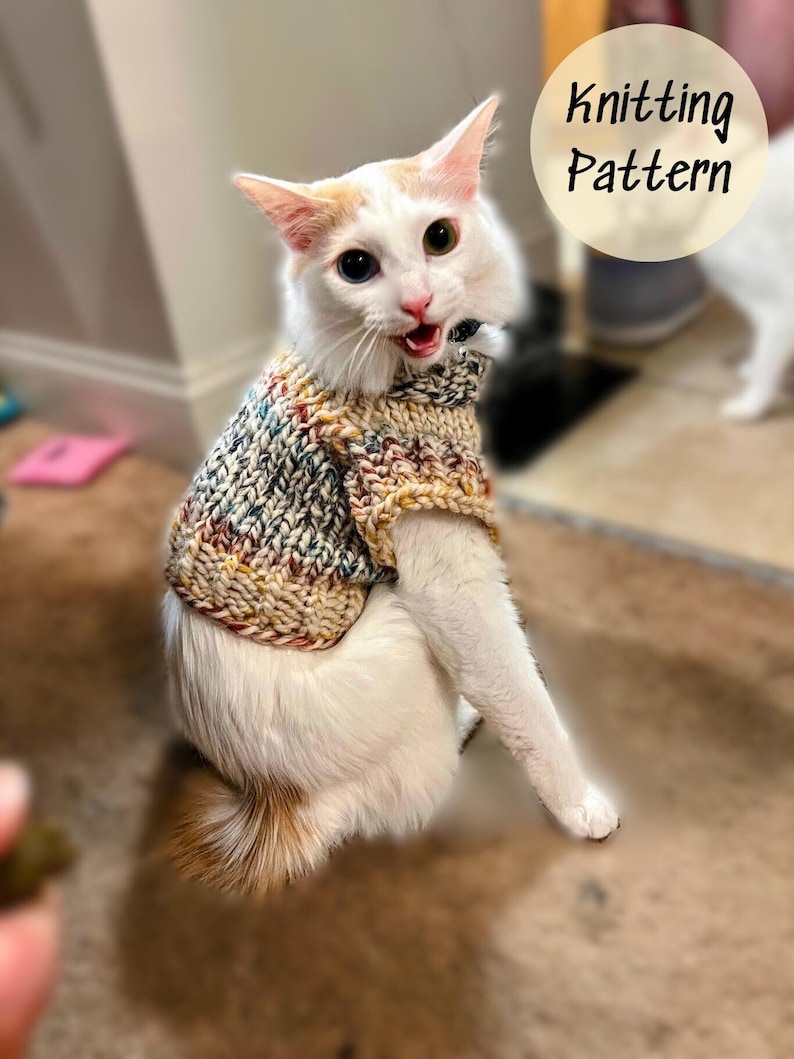 Super Bulky Cat Sweater Knitting Pattern - Etsy