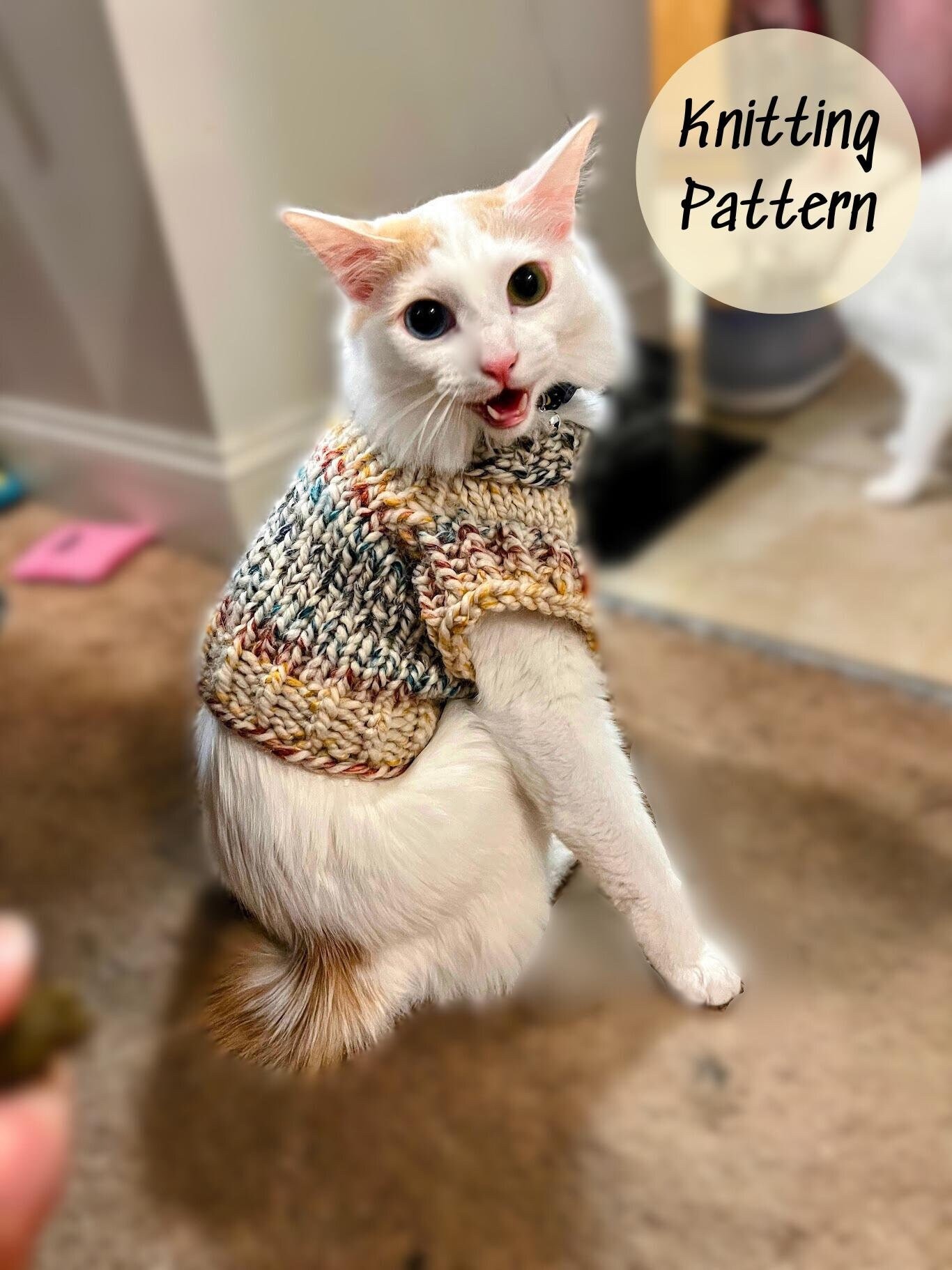 Super Bulky Cat Sweater Knitting Pattern - Etsy