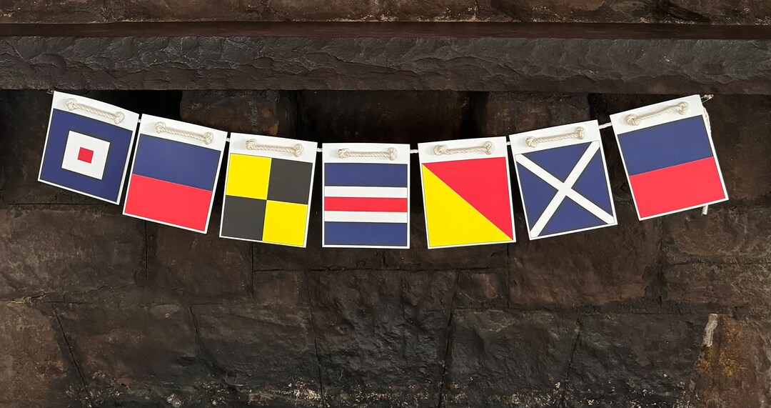 Nautical Code Flag Paper Banner | Birthday, Wedding or Baby Shower ...