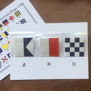 Nautical Flag Stickers Vinyl Peel and Stick 1.5 Square Initials - Etsy