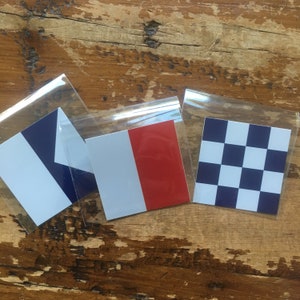 Nautical Flag Stickers Vinyl Peel and Stick 1.5 Square Initials - Etsy