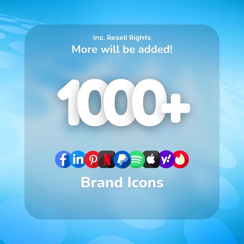 1,000+ High Resolution Brand Icons Pack, - Etsy