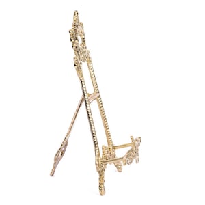 Gold Brass Ornate Easel Display Stand Tabletop, 7″H, Metal Easel Stand ...