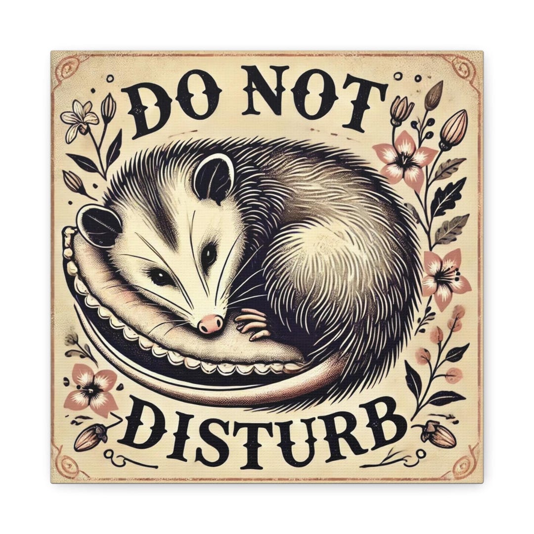 Canvas Print, Funny Do Not Disturb Wall Art Decor, Housewarming or ...