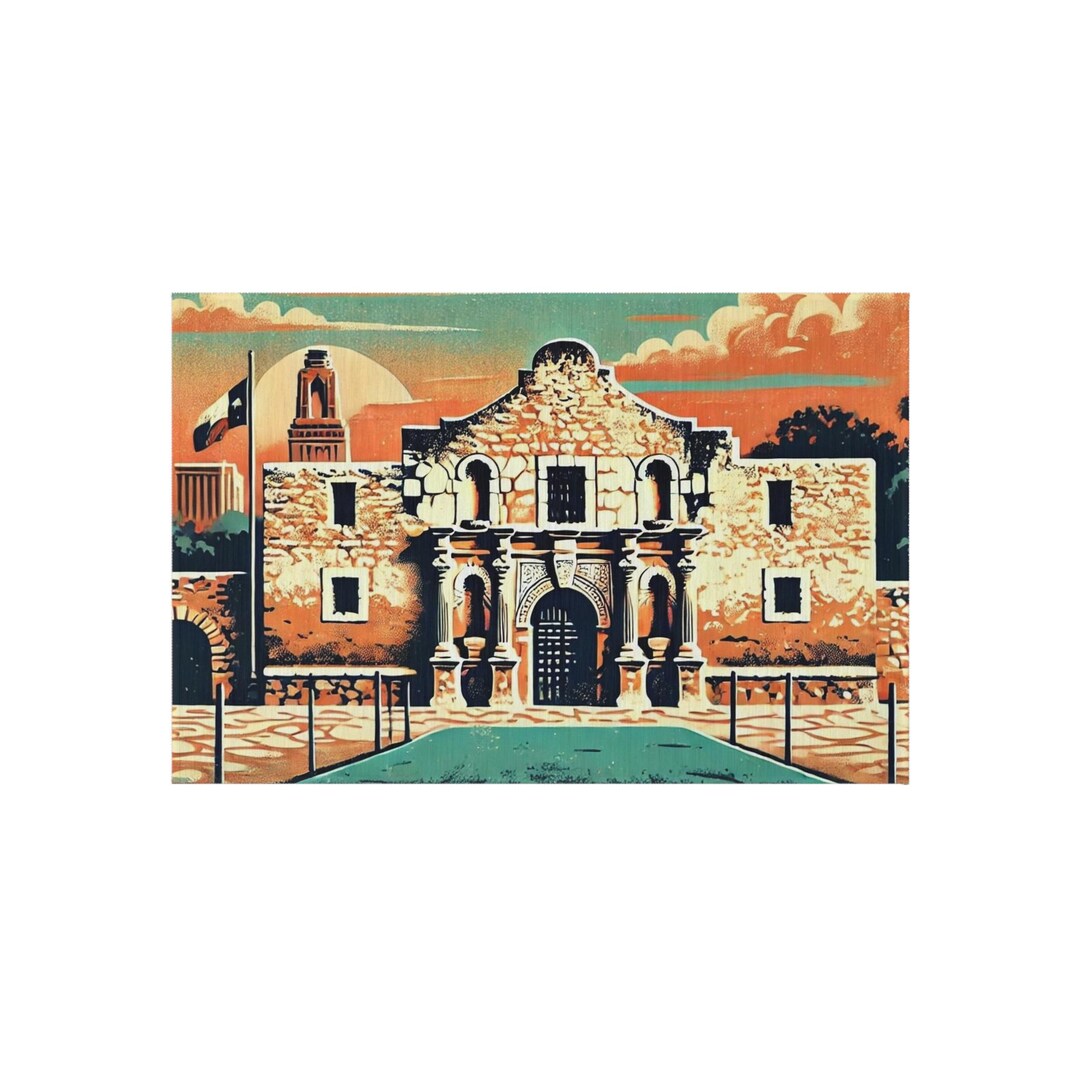 Door Mat Patio Rug Texas, the Alamo Outdoor Rug - Welcome Mat, Outdoor ...
