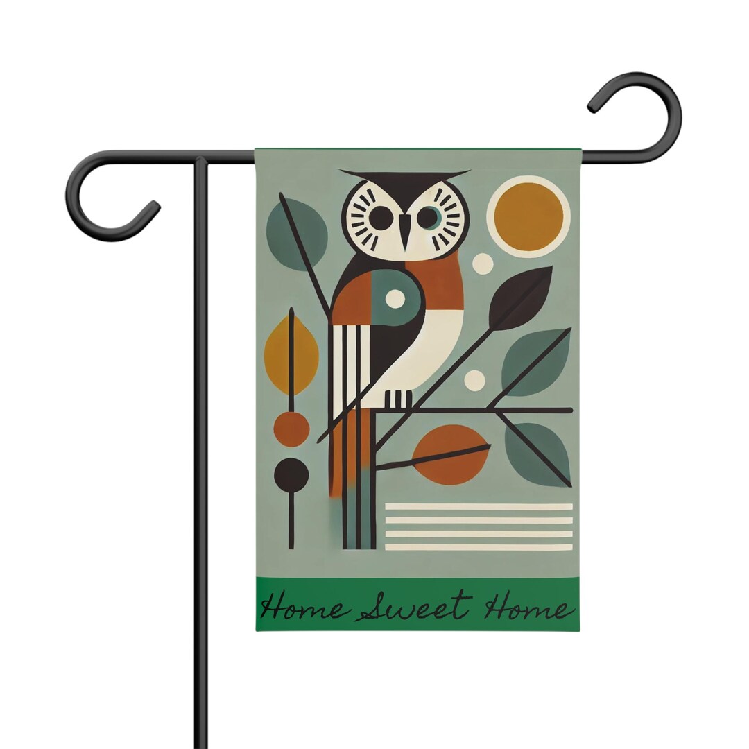 Garden Banner, Hoot Owl - Mid-century Modern Autumn Theme, Nature ...