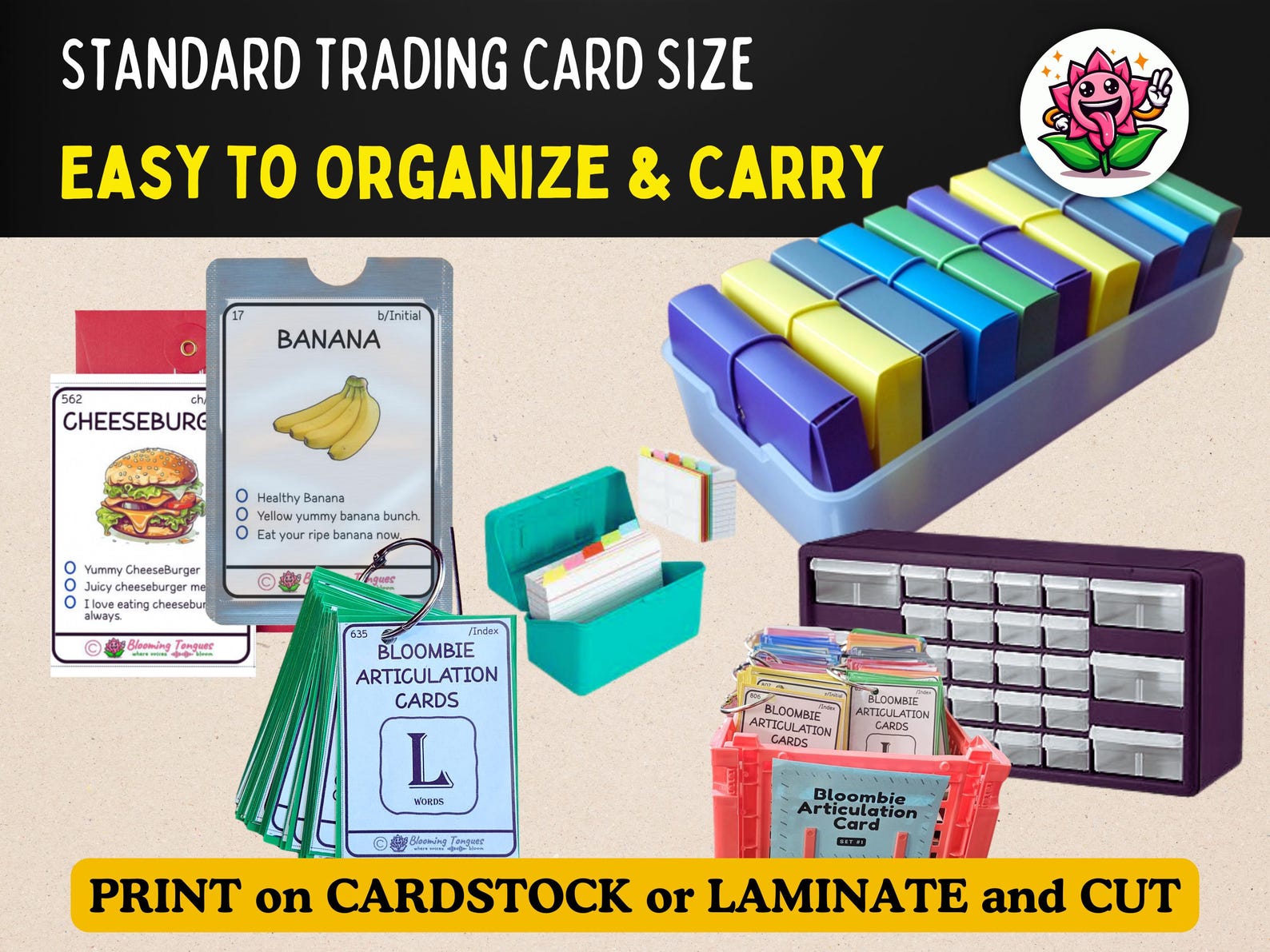 4-in-1 Speech Therapy Flashcards, Articulation Cards for Toddlers, Kids ...