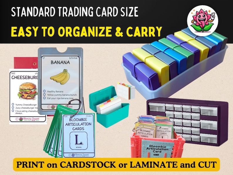 4-in-1 Speech Therapy Flashcards, Articulation Cards for Toddlers, Kids ...