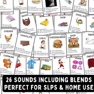 4-in-1 Speech Therapy Flashcards, Articulation Cards for Toddlers, Kids ...