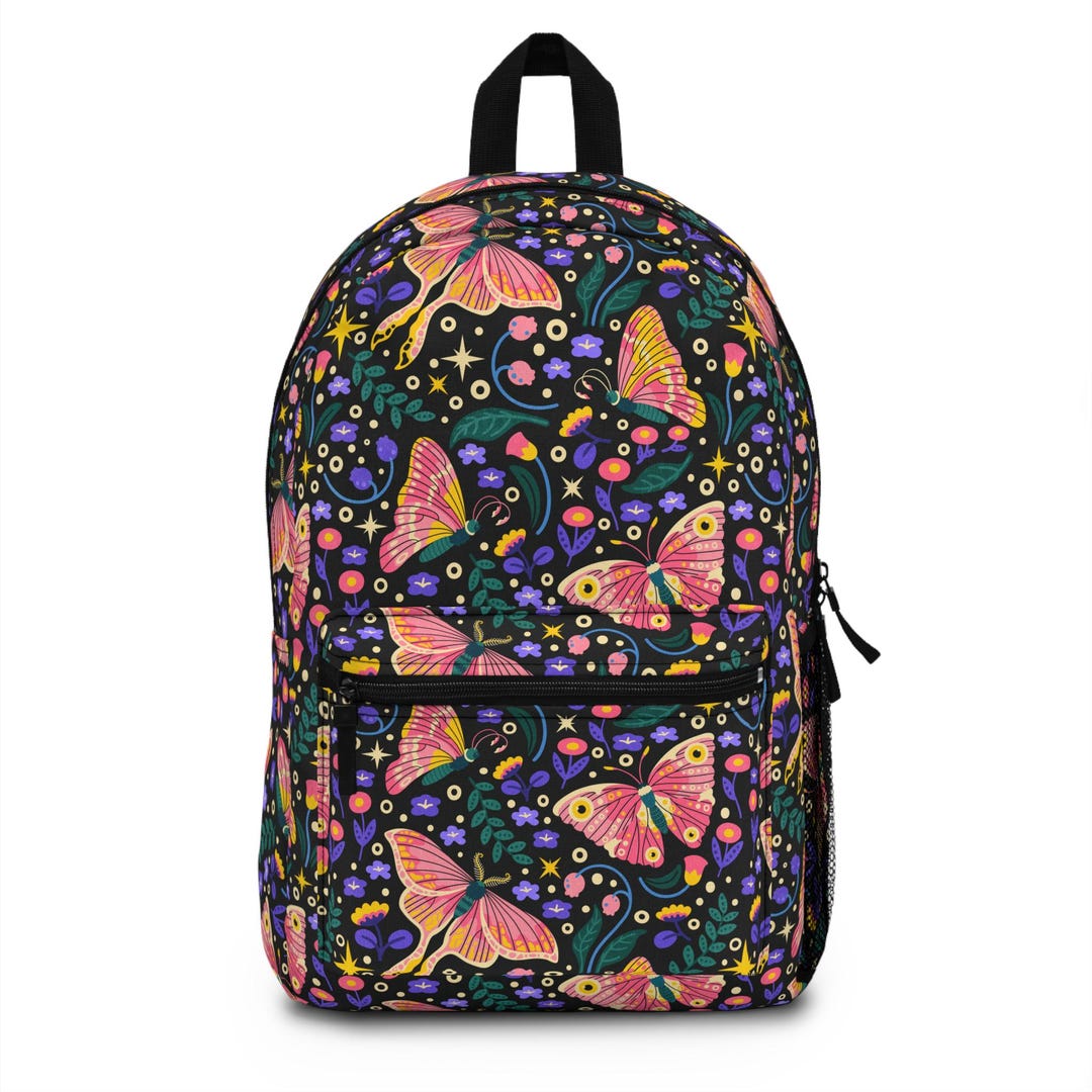 Moth Cottage Core Backpack, Fairy Aesthetic Bag, Nature Lover Rucksack ...