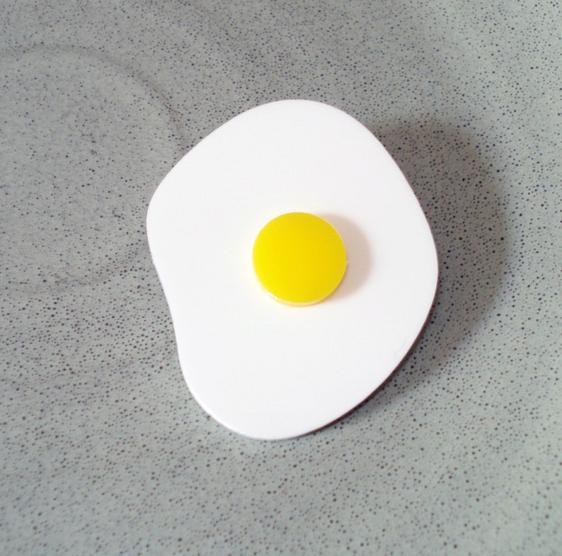 Egg Pin Acrylic Brooch Makes a Great Gift Fake Food Jewelry - Etsy