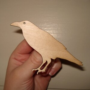 Crow Pin Wooden Brooch Raven Pin Animal Brooch Raven - Etsy