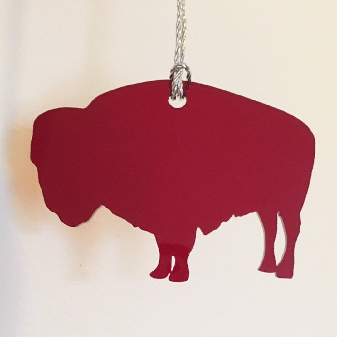 Bison Animal Shape Christmas Tree Ornament, Buffalo Ornament, Holiday ...