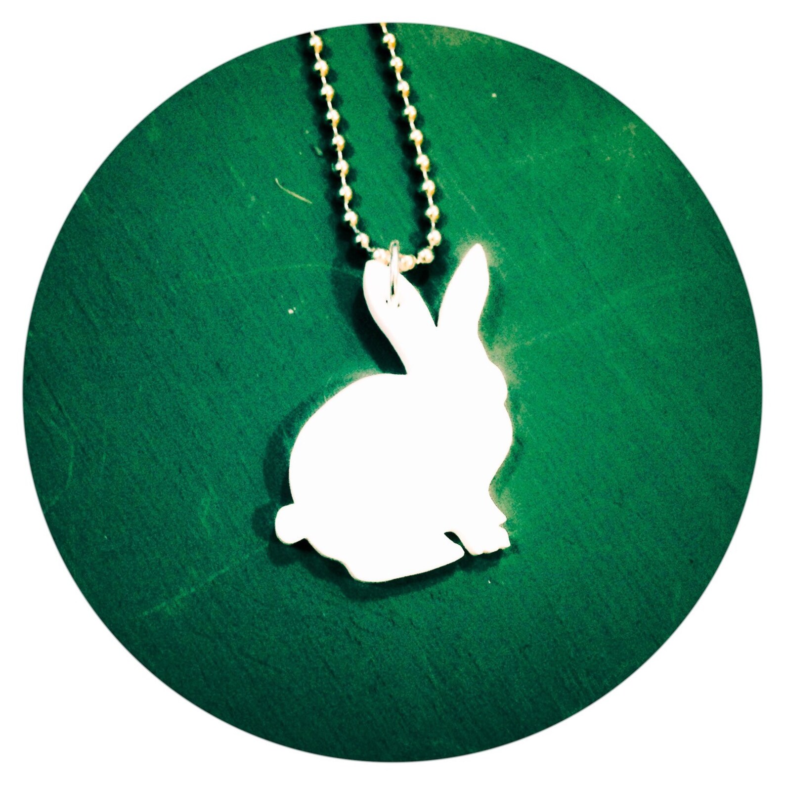 Rabbit Necklace in White Animal Necklace Bunny Rabbit - Etsy