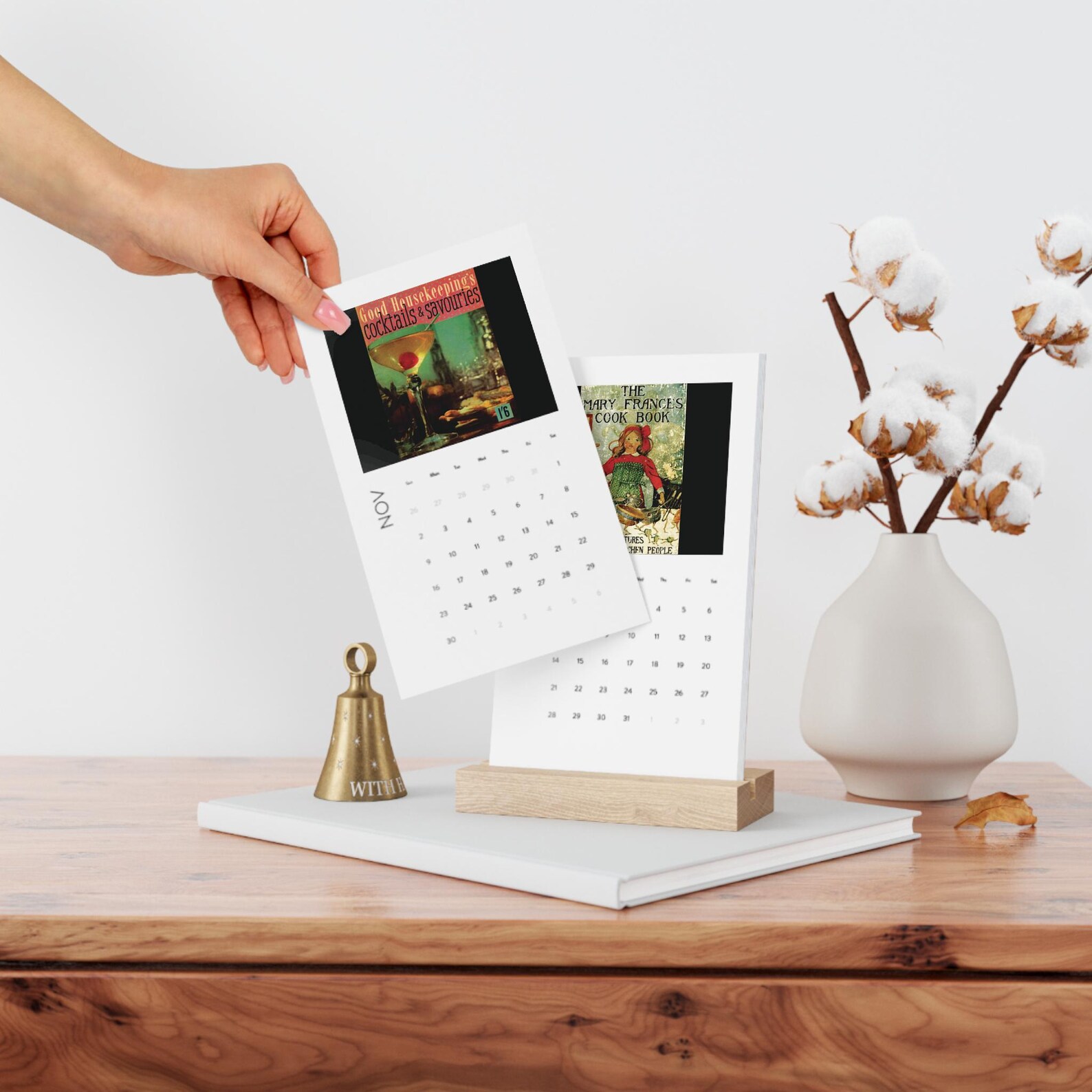 Desk Calendar 2025 Cookbooks Retro Design - Etsy