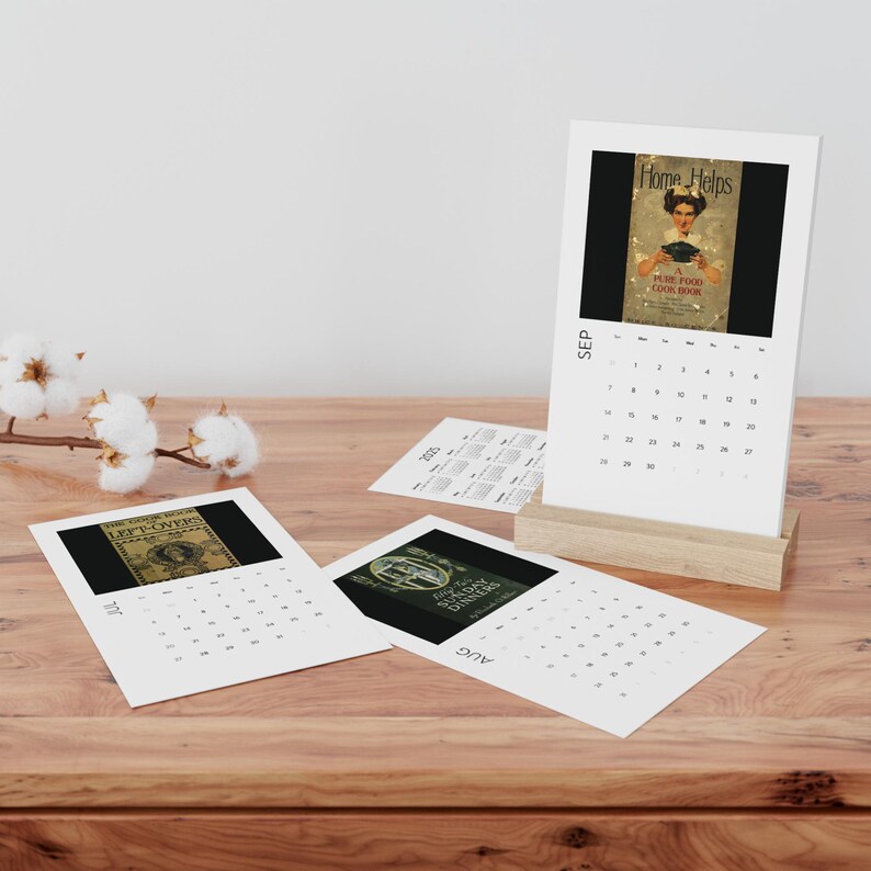 Desk Calendar 2025 Cookbooks Retro Design - Etsy