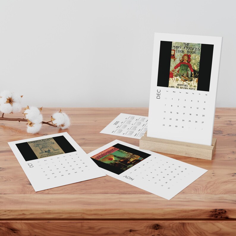 Desk Calendar 2025 Cookbooks Retro Design - Etsy