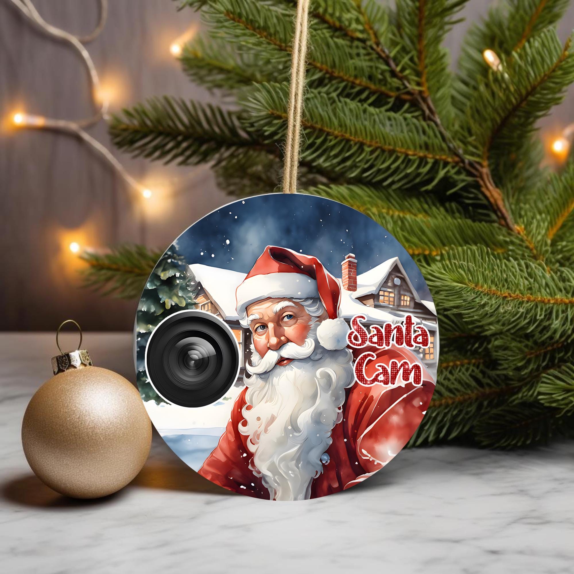 Santa Cam Ornament Png Digital Download - Etsy