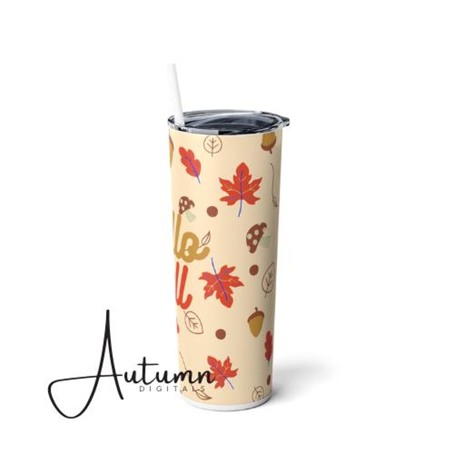 Hello Fall Tumbler Wrap Digital Download, Digital, Download, Tumbler ...