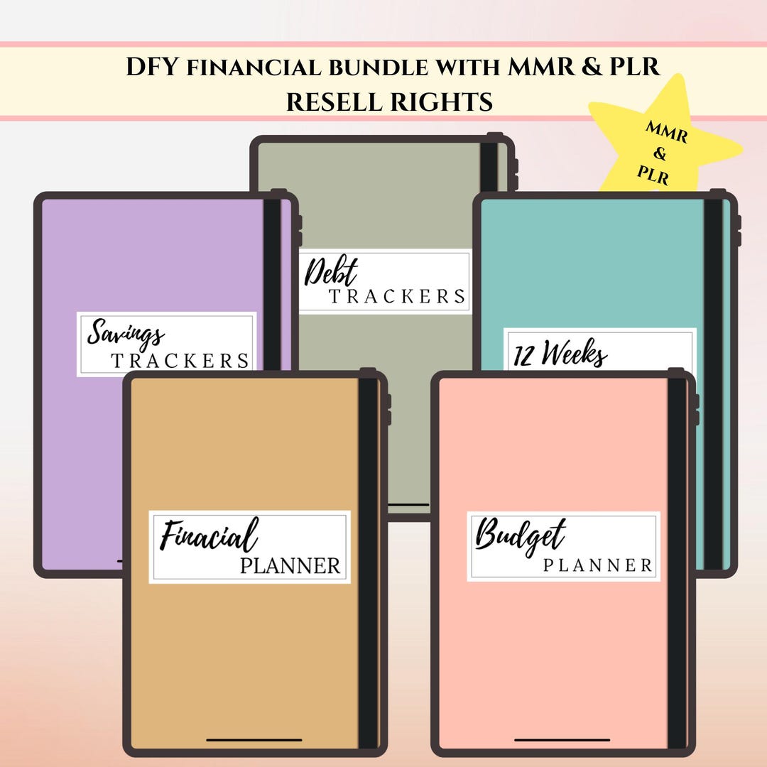 DFY Financial Budget Planner Bundle With MMR & PLR Label Rights, Master ...