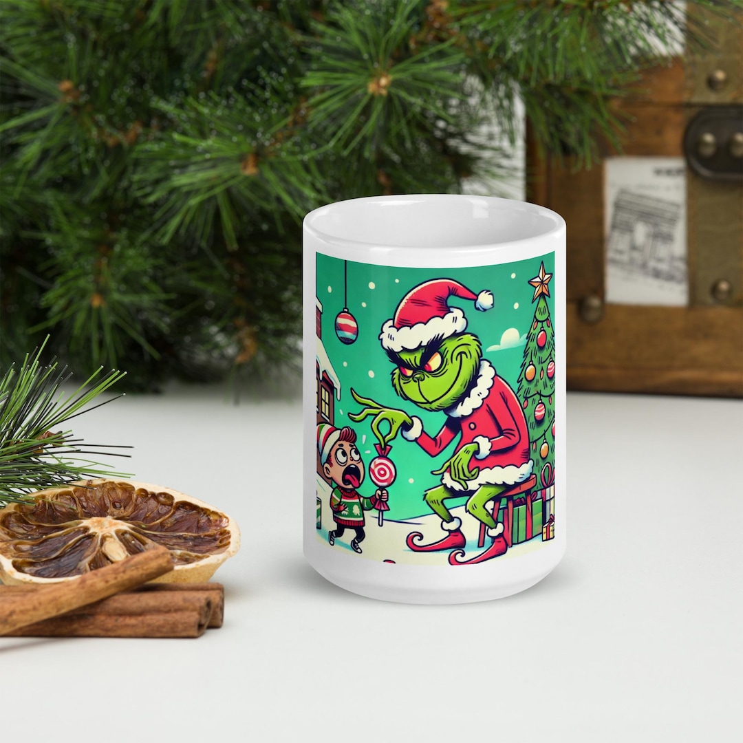 Funny Grinch Christmas Mug Grinch Coffee Mug for Holiday Cheer, Perfect ...