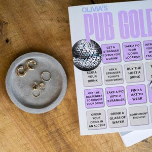 Pub Golf Challenge Bingo Card Template | Fun Printable Party Game for ...