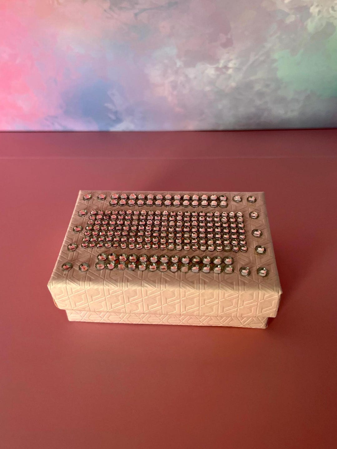 Bedazzled Rhinestone Pink Gift Box - Etsy