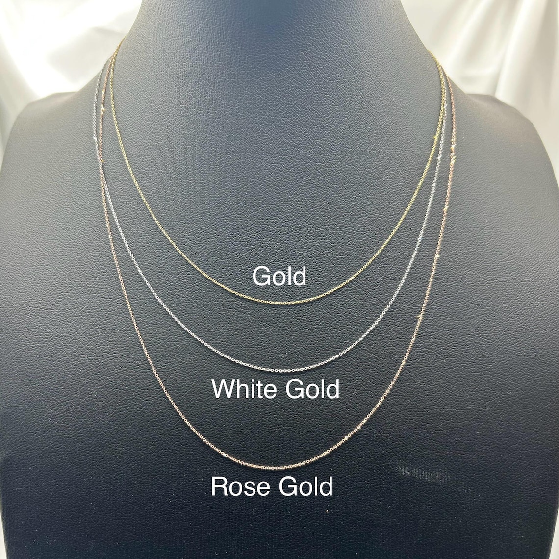 Solid 10k Gold Diamond Cut Cable Chain, 0.6mm, Danity Necklace - Etsy