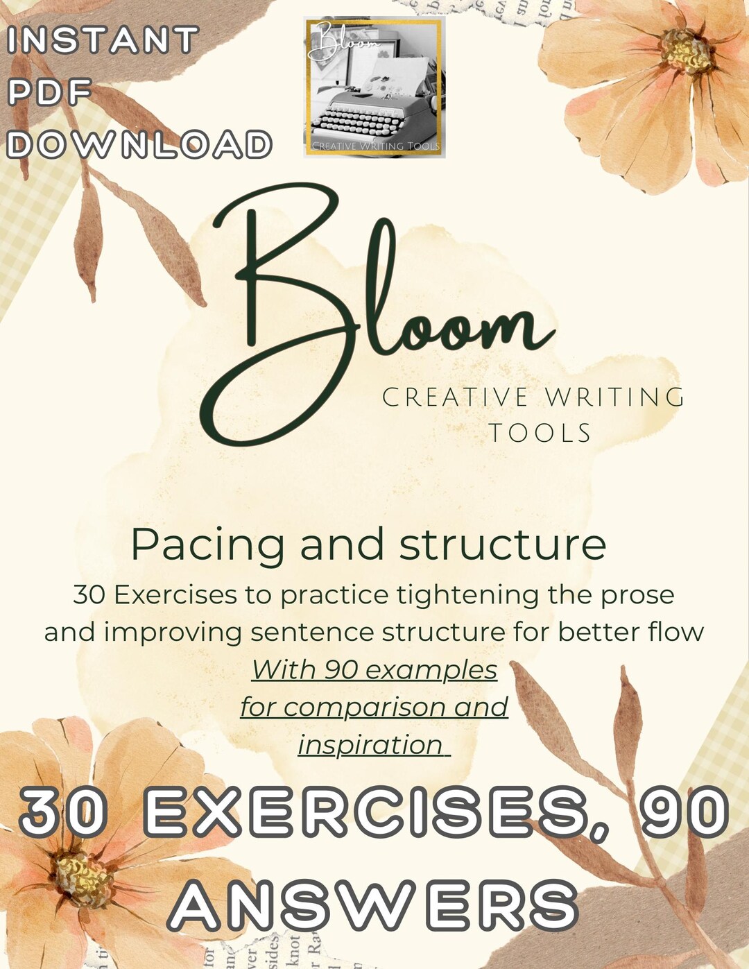 PACING AND STRUCTURE Creative Writing Worksheet, 30 Exercises to ...