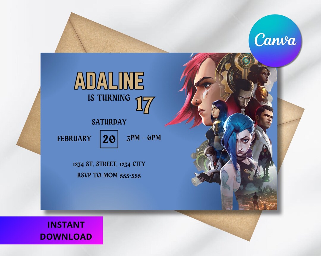 Arcane Digitaly Birthday Invitation for Kids/adults, Editable in Canva ...