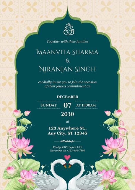Invitation, Invites, Digital Invites, Digital Creations, Wedding ...