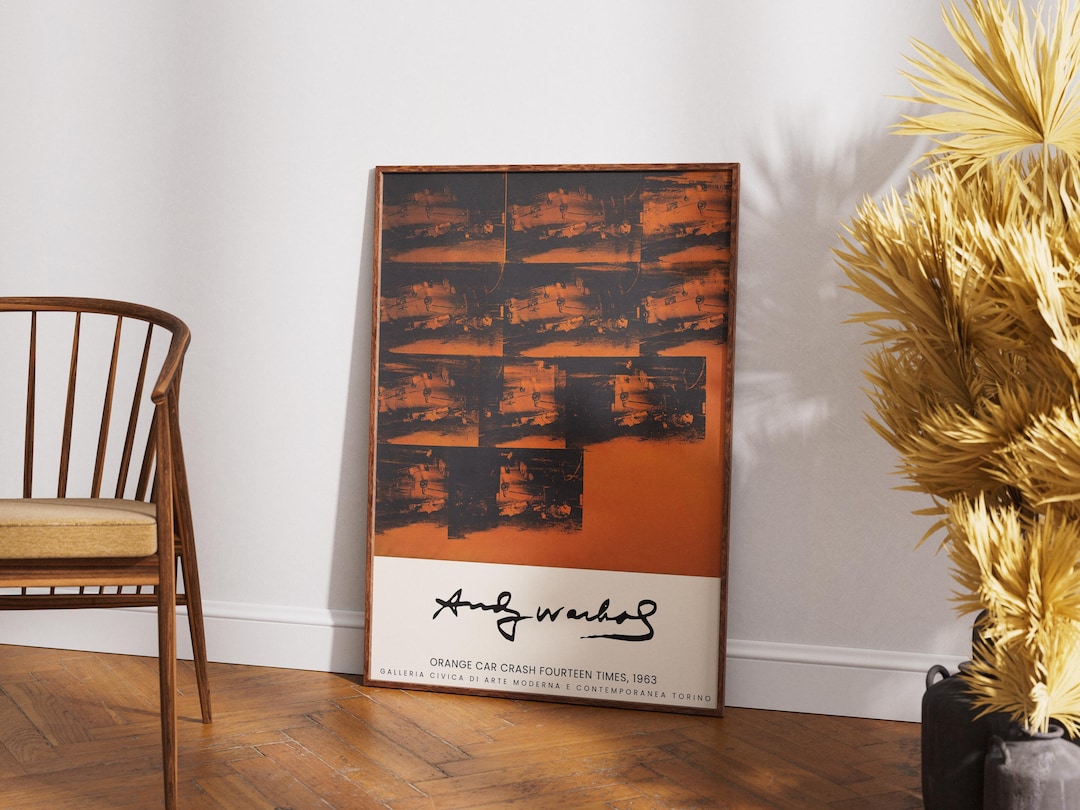 Andy Warhol 'orange Car Crash' Pop Art Print (digital Download) - Etsy