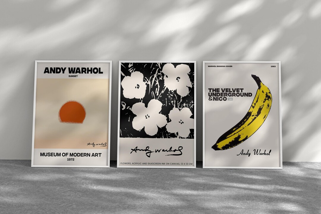 Andy Warhol Pop Art Print Set: Gallery Wall Art (digital Download) - Etsy