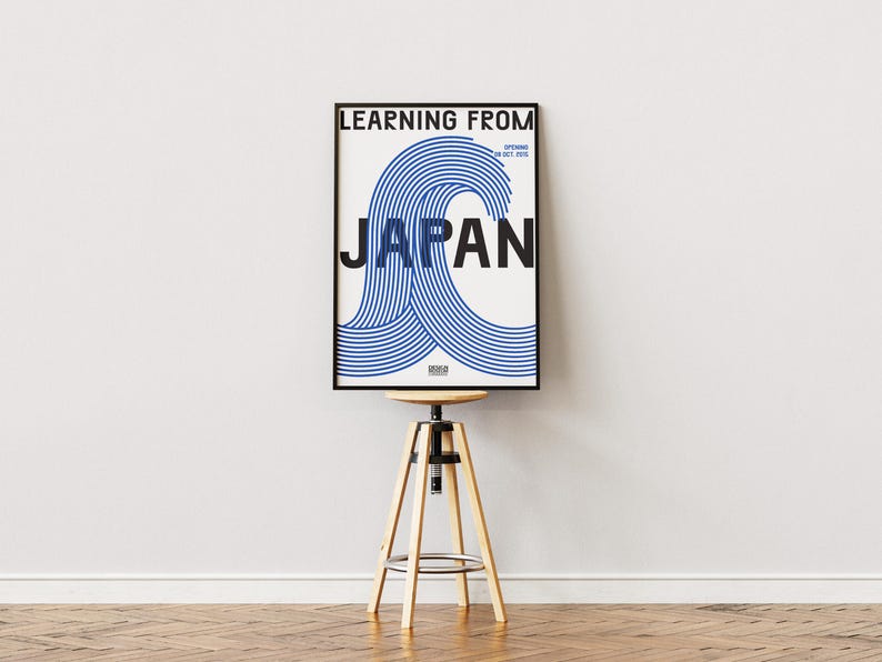 Learning From Japan Poster: Minimalist Modern Wall Art (digital ...