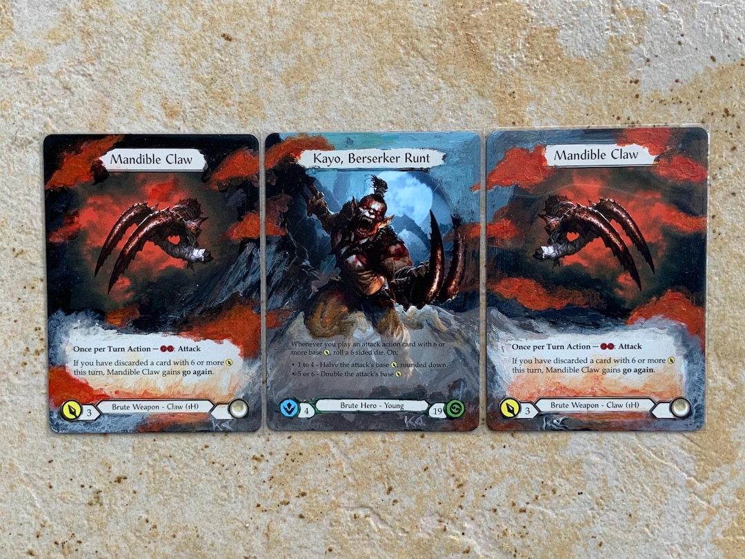 Kayo With Mandible Claws, Altered Card Set, Flesh and Blood - Etsy