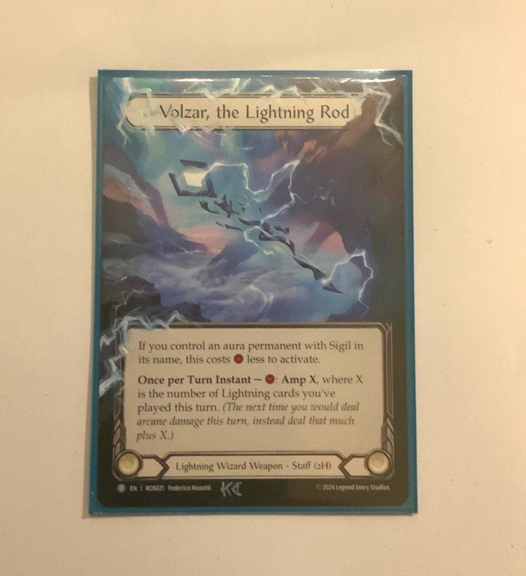 Volzar, the Lightning Rod, Altered Card Flesh and Blood Handpainted - Etsy