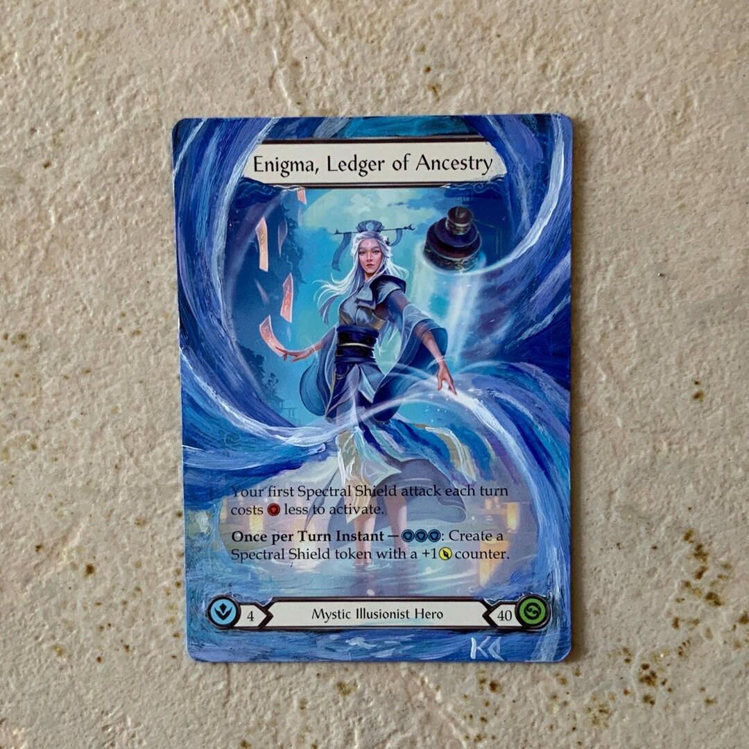 Enigma, Ledger of Ancestry, Altered Card Flesh and Blood Handpainted - Etsy