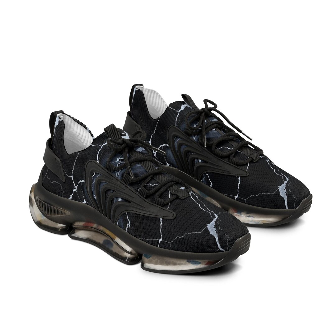 Black Marble Style Design Sport Shoes - Etsy