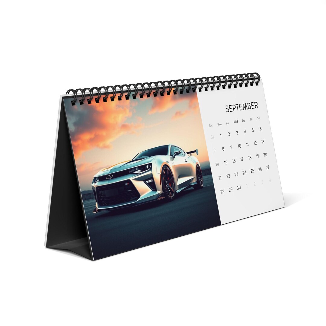 Desktop Calendar (2025 Grid) American Cars Calendar - Etsy
